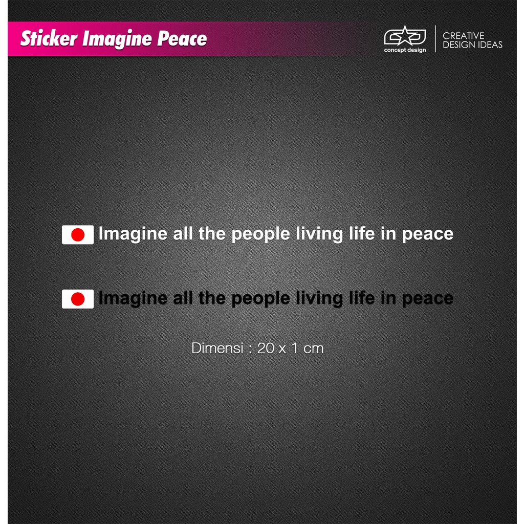 Jual Sticker Imagine Peace | Shopee Indonesia