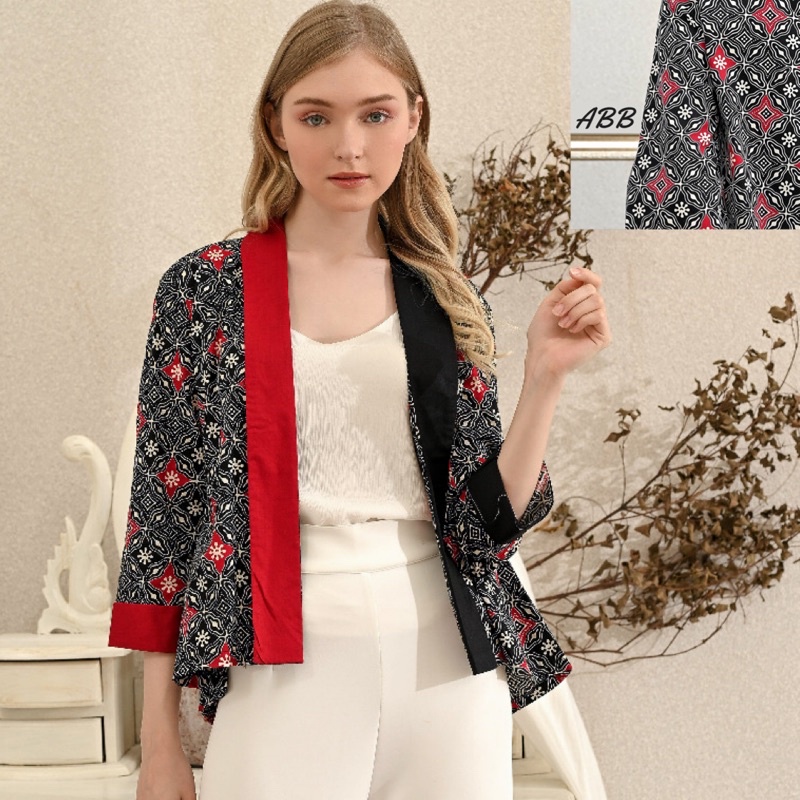 Jual Outer Batik Wanita 241 ABB / Rompi Batik Modern | Shopee Indonesia