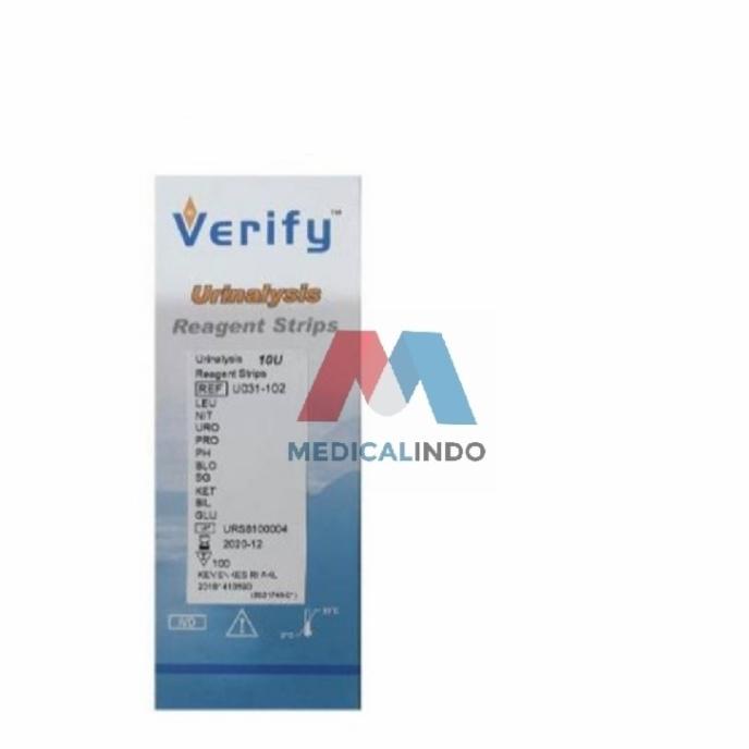 Jual Strip Urine Verify 10 Parameter 10P Urinalysis Reagent Strip isi ...