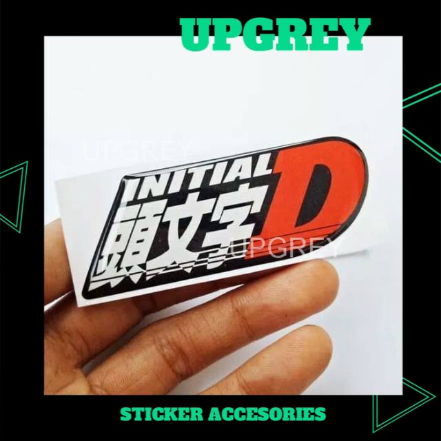 Jual STIKER MOTOR/MOBIL INITIAL D STICKER RESIN TIMBUL LENTUR ...