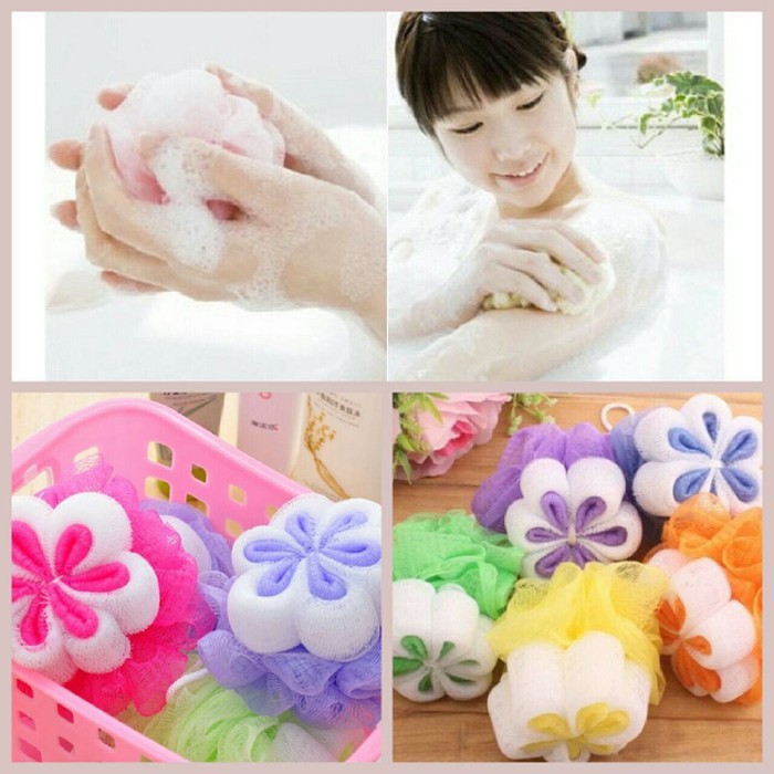 Jual Spon Mandi Bentuk BUNGA 50 gram / Bath Sponge / Sponge Mandi ...