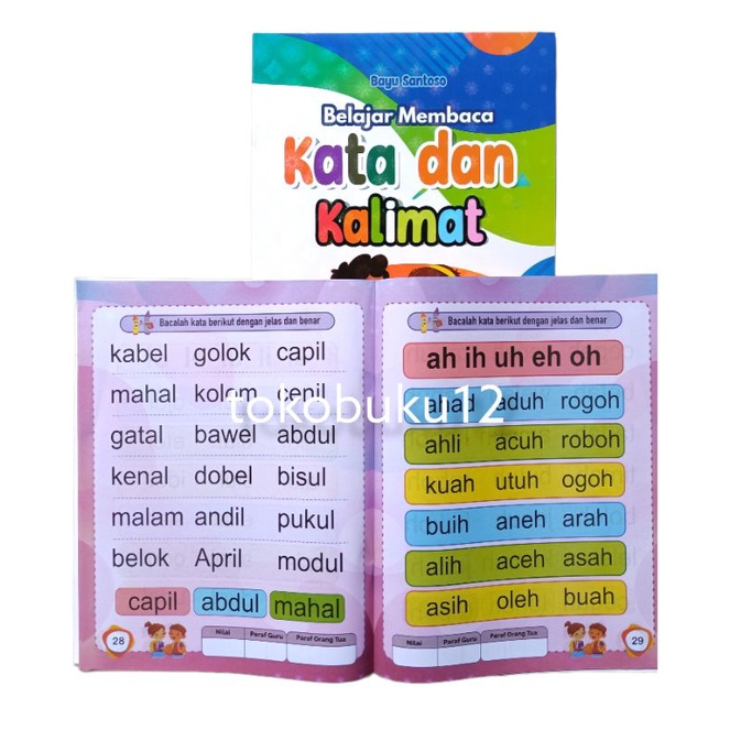 Jual Buku Anak Belajar Membaca Menulis Angka Huruf - Uk Besar A4 ( BP ...