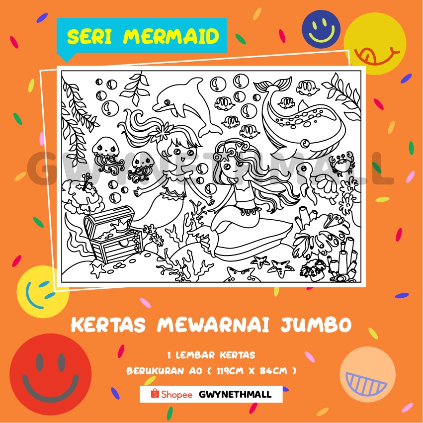 Jual [ucul] Buku Mewarnai Kertas Mewarnai Jumbo Kertas Mewarnai