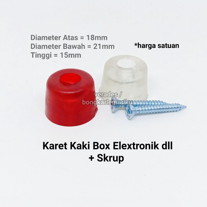 Jual Karet Kaki Box Elektronik Ampli Transparant + Skrup | Shopee Indonesia
