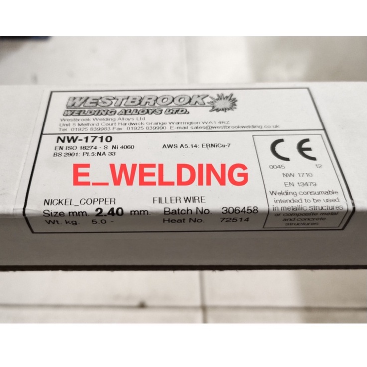 Jual Kawat Las ERNiCu-7 Westbrook Tig Argon Dia 2.4mm | Shopee Indonesia
