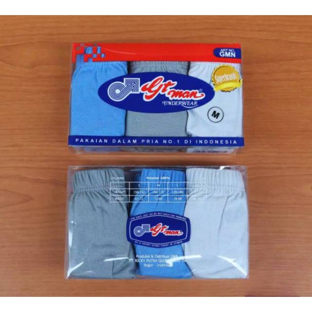 Jual 1 Box 3 Pcs CD GT Man GMN - Celana Dalam Pria Dewasa - Kotak Mika ...