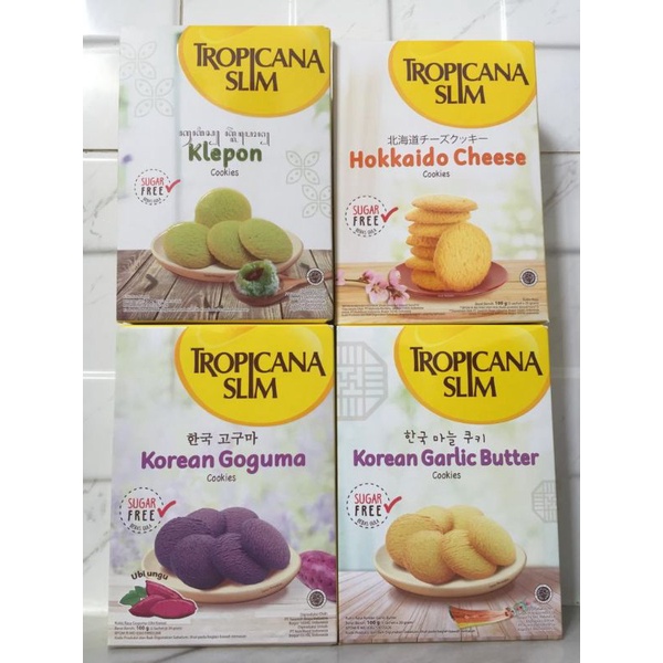 Jual Tropicana slim Cookies Garlic Butter, Klepon, Hokaido Chesse ...