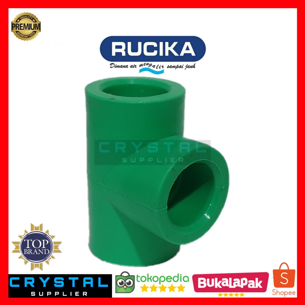 Jual EQUAL TEE PPR RUCIKA 1 1/2" inch GREEN / T Te 50 mm | Shopee Indonesia