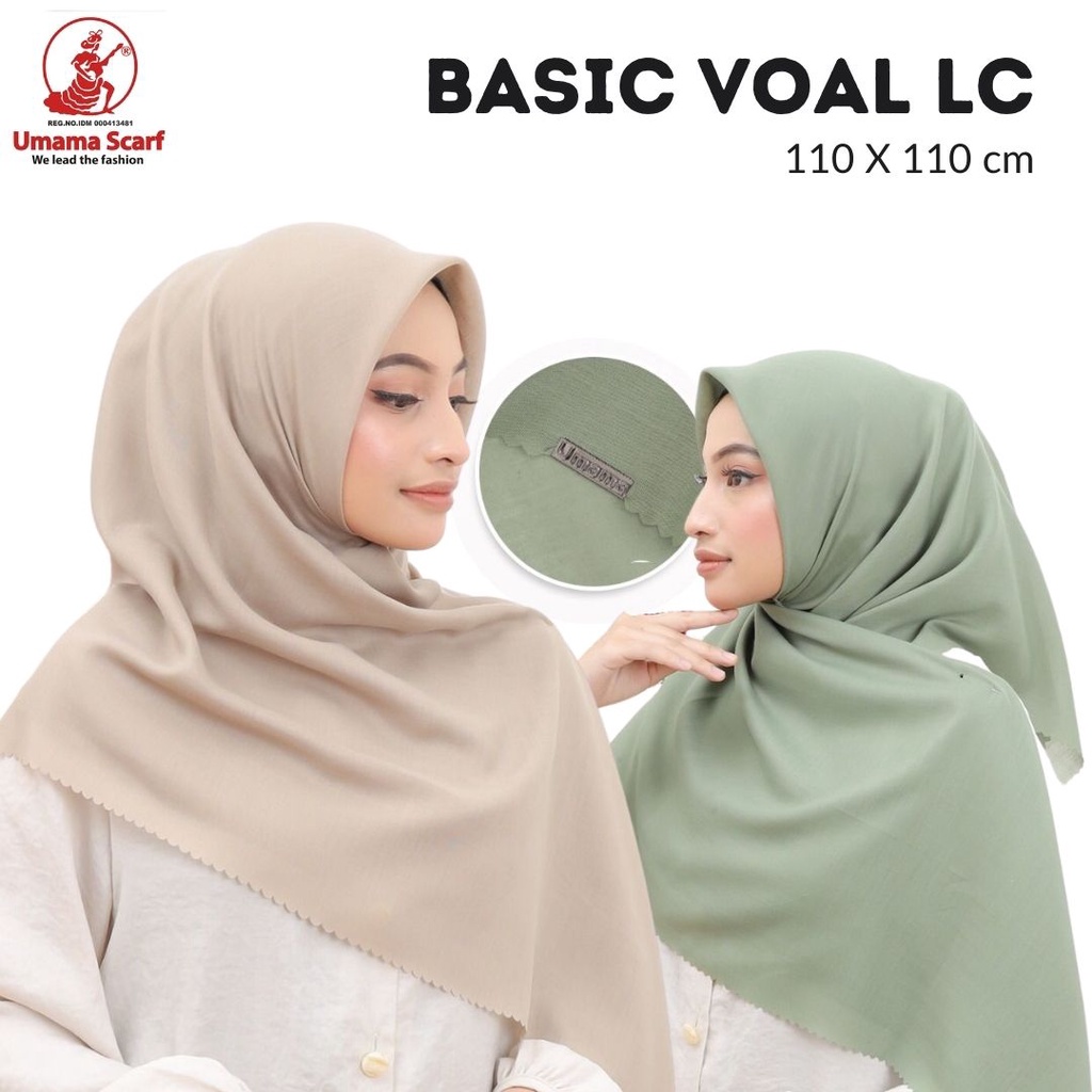 Jual BASIC VOAL LASER CUT UMAMA HIJAB POLOS SEGI EMPAT | Shopee Indonesia
