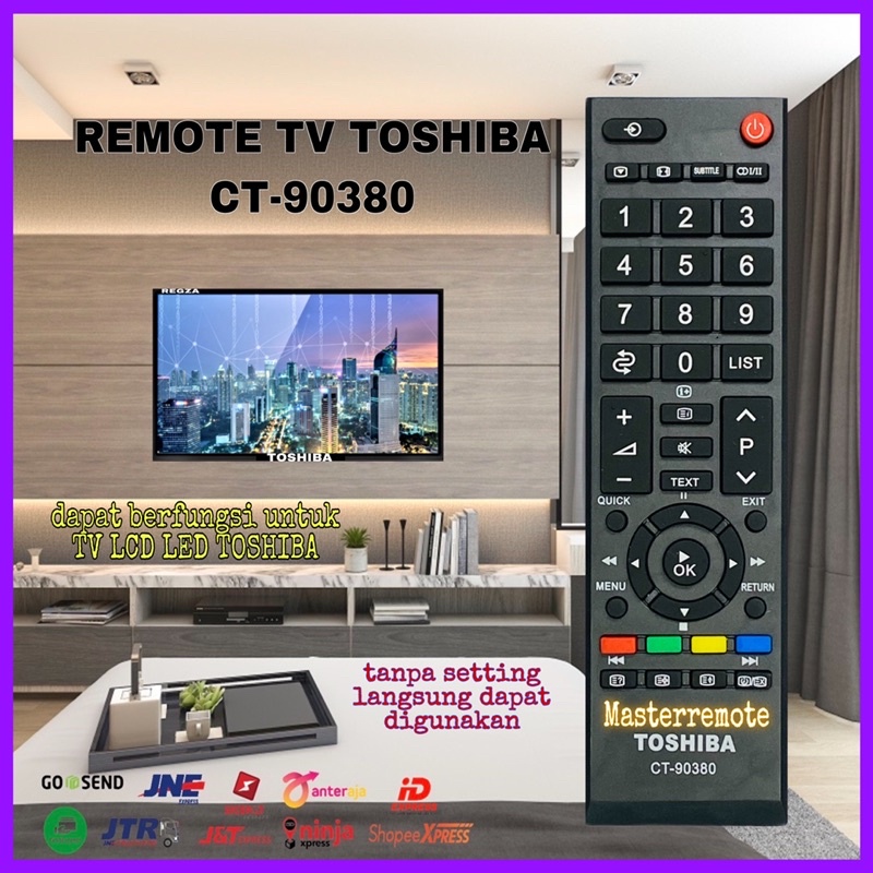 Jual Remot remote TV TOSHIBA REGZA LCD LED CT90380 B | Shopee Indonesia
