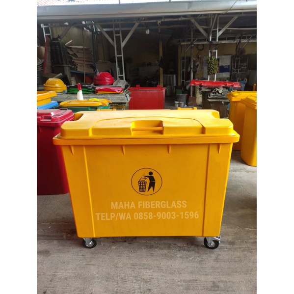 Jual TEMPAT SAMPAH BESAR/BAK SAMPAH BESAR 660 LITER KOMBINASI WARNA | Shopee Indonesia