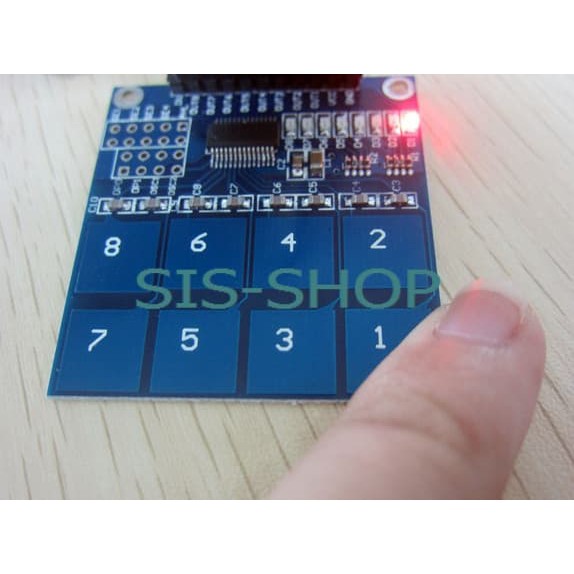 Jual TTP226 8 CHANNEL CAPACITIVE TOUCH SWITCH DIGITAL TOUCH SENSOR MODULE | Shopee Indonesia