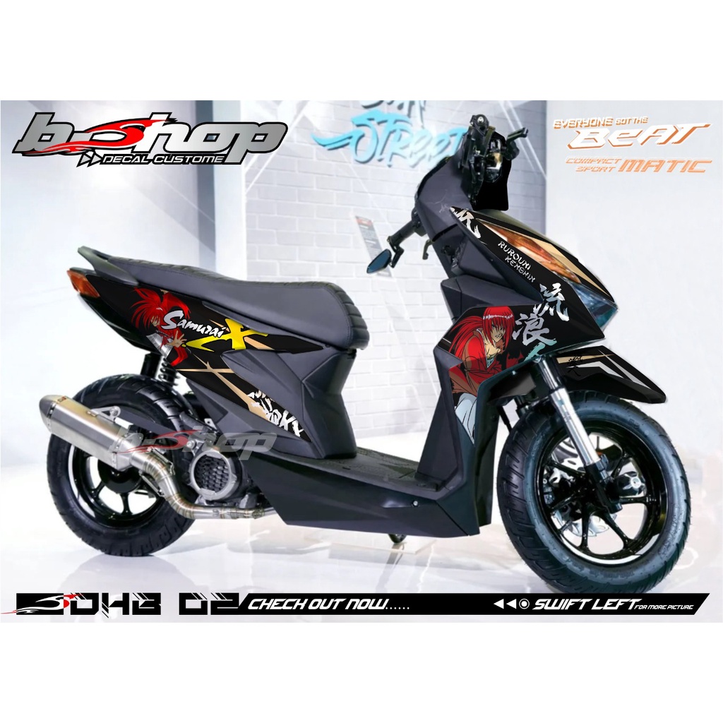 Jual stiker dcal motor beat FI motif japan | Shopee Indonesia