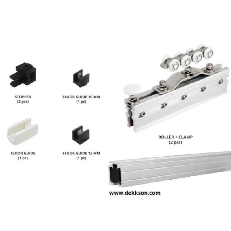 Jual Rel Sliding Pintu Kaca Dekkson SGD ACC L6 8922-57 Track 200 Cm Sliding Glass Door Set Track ...
