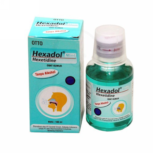 Jual Hexadol Mint 100mL Obat Kumur Obat Sakit Gigi Obat Sariawan Bau ...