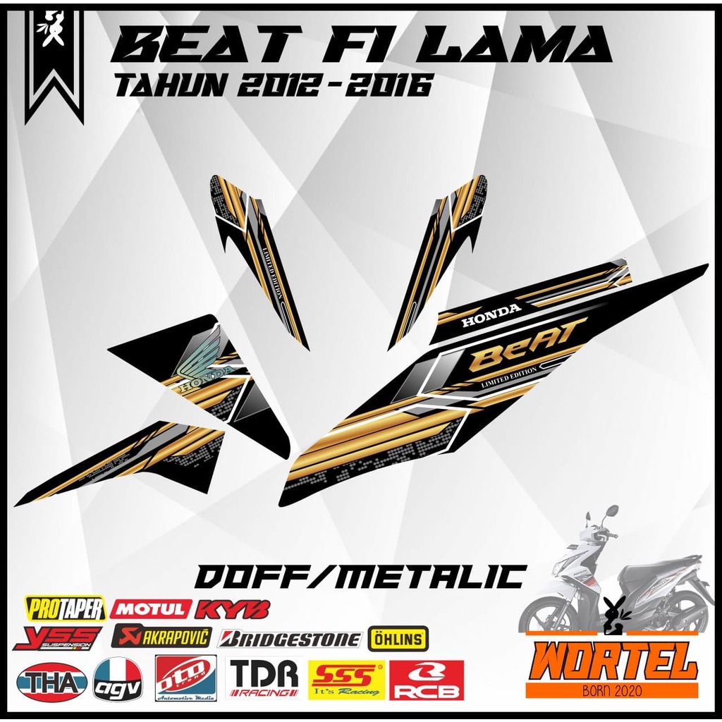 Jual Stiker Striping Decal Motor Beat FI Lama Racing Elegant v5 ...