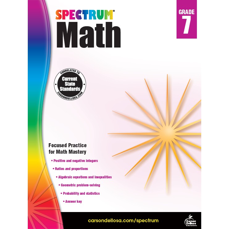 Jual Spectrum Seventh Grade Math Workbook | Shopee Indonesia