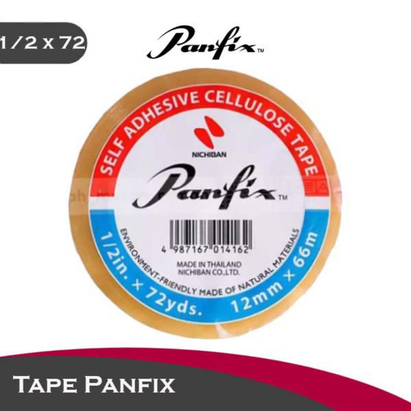 Jual Selotip/Isolasi Panfix 1/2x72 yard ( 1roll ) | Shopee Indonesia