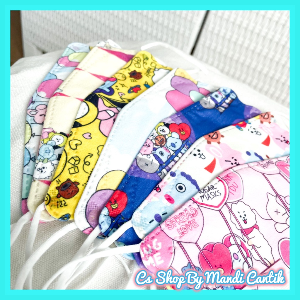 Jual Masker Anak KF94 Gambar Animasi KPop Lucu Masker Kain KPop Bisa ...