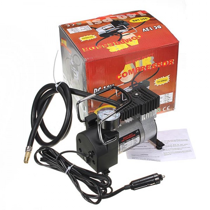Jual Mini Heavy Duty Air Compressor Portable 12V 140PSI Auto Tire ...