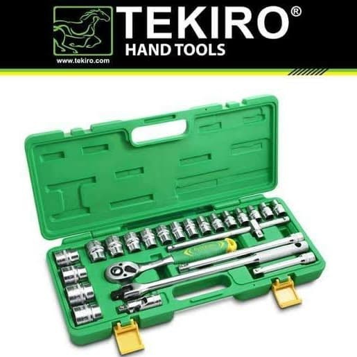 Jual TEKIRO SOCKET SET DRIVER 1/2" 6PT/12 PT 8-32MM 24PCS BOX PVC - TEKIRO KUNCI SOCK SET ...
