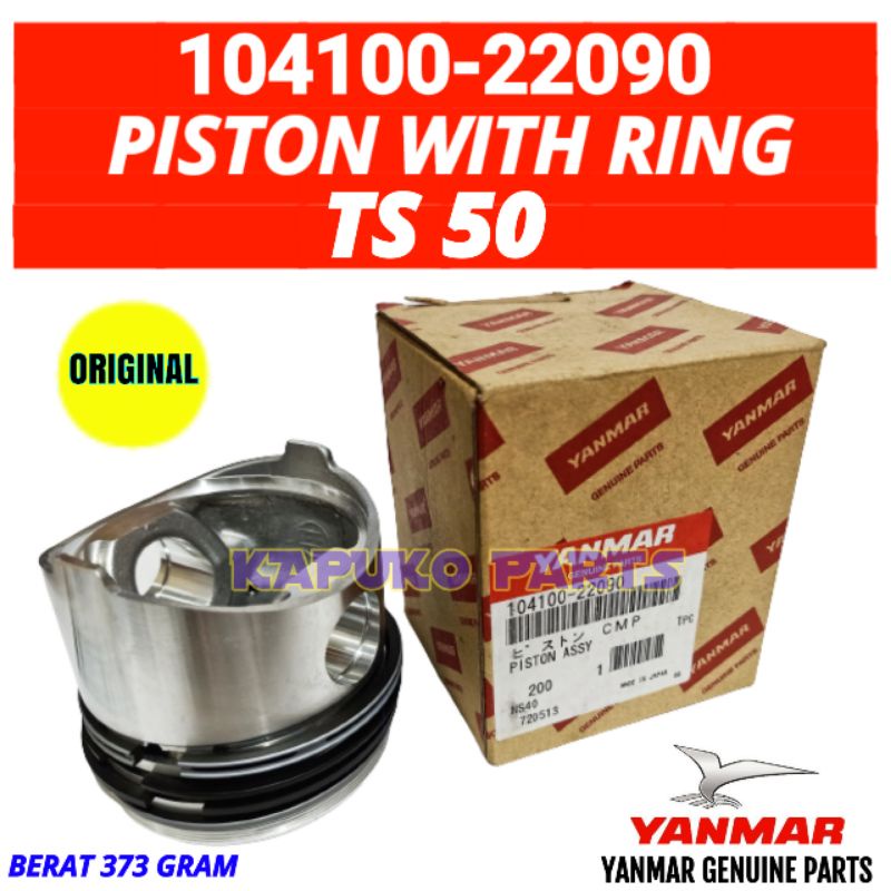 Jual TS 50 PISTON WITH RING ORIGINAL UNTUK MESIN DIESEL YANMAR 5 PK ...