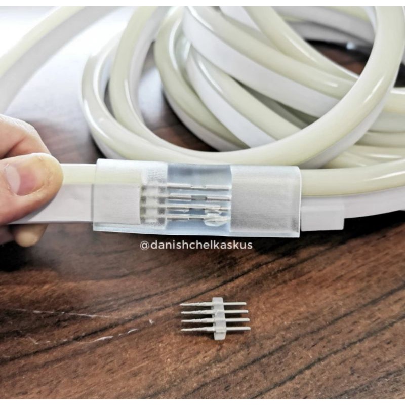 Jual KONEKTOR PENYAMBUNG LED STRIP NEON FLEX RGB 4 PIN 220V | Shopee ...