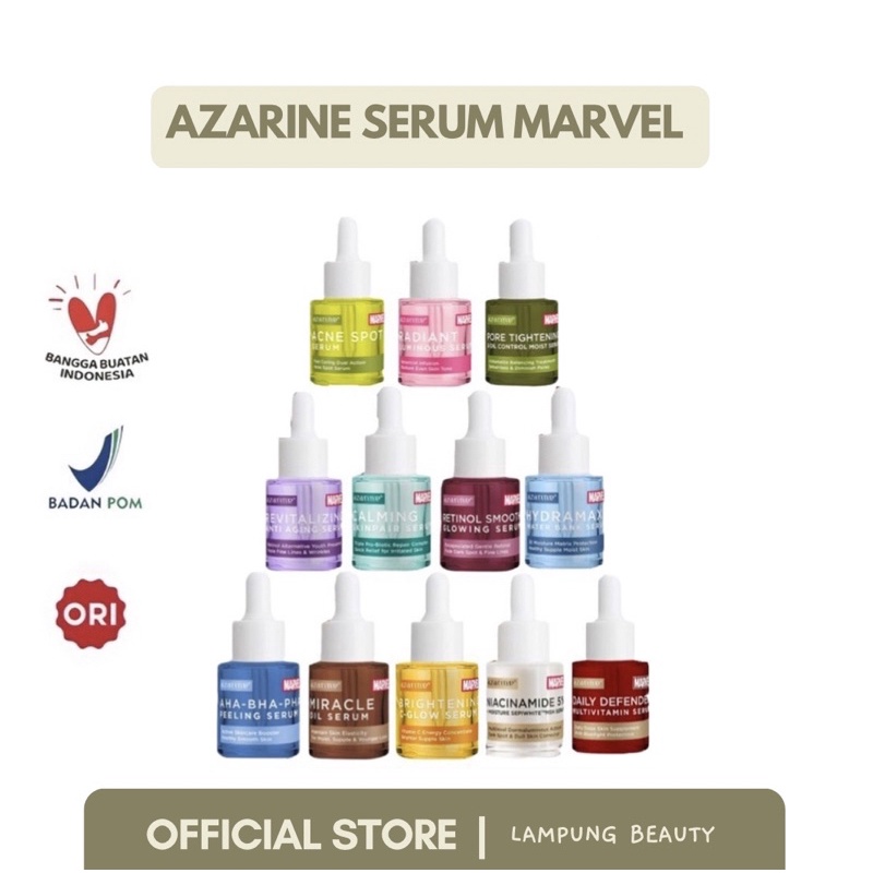 Jual Azarine marvel serum 20ml retinol niacinamide 5% brightening acne ...