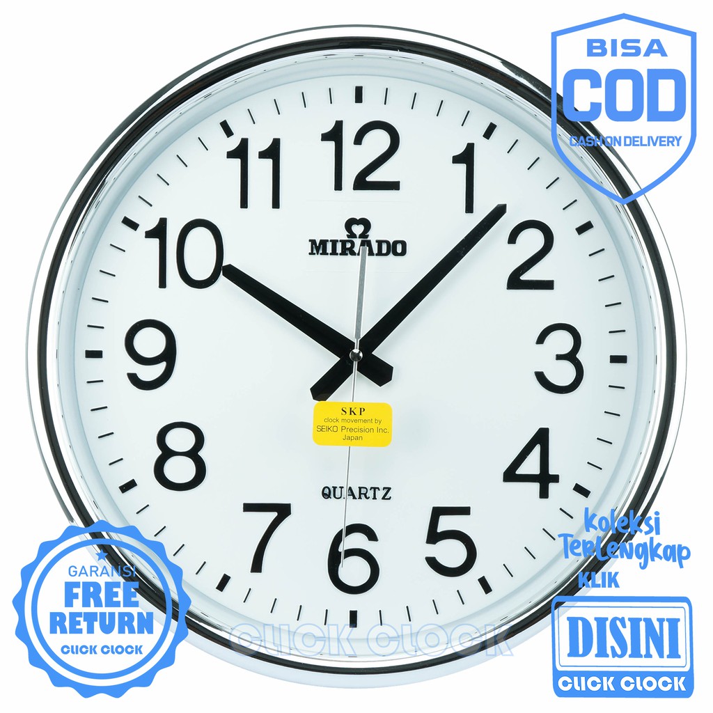 Jual Jam Dinding Kantor Polos Elegan Wall Clock Dekorasi Rumah Murah ...