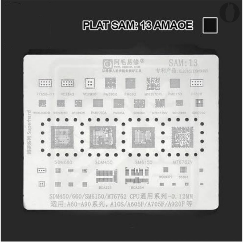 Jual plat bga cetak ic stencil amaoe amoe sam13 sam 13 cpu power ic samsung a60 a90 a10s a70 ...
