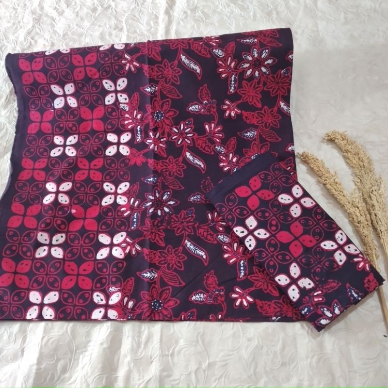 Jual Batik Cap Kombinasi Tulis Motif Bunga Aster dan Kawung Merah Batik ...