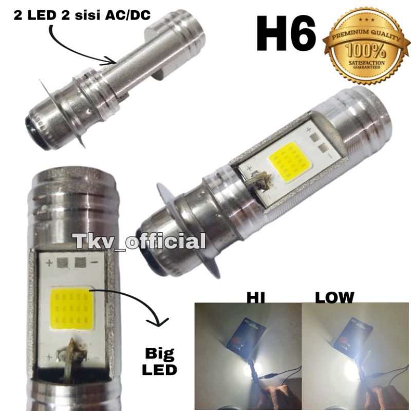 Jual LAMPU DEPAN MOTOR/LAMPU UTAMA H6/LAMPU DEPAN H6 AC DC 2 SISI 2 LED 12V 24W/LAMPU UTAMA ...