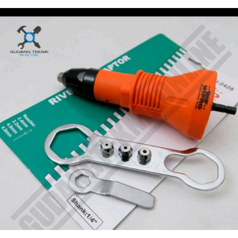 Jual Adaptor Tang Rivet Adapter Paku Rivet WIPRO Untuk Mesin Bor ...