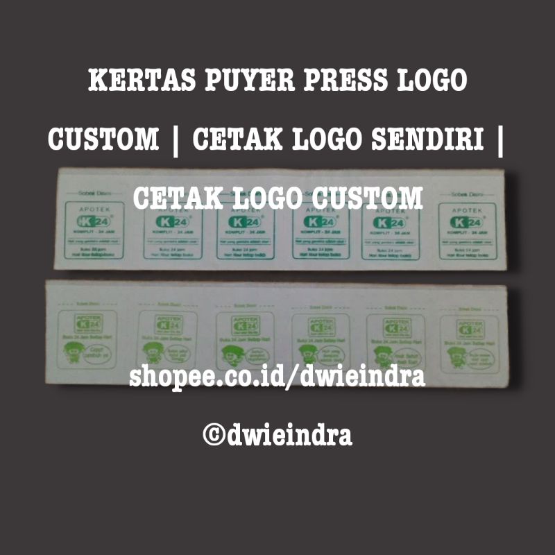 Jual KERTAS PUYER PRESS LOGO CUSTOM | CETAK LOGO SENDIRI | CETAK LOGO CUSTOM | Shopee Indonesia