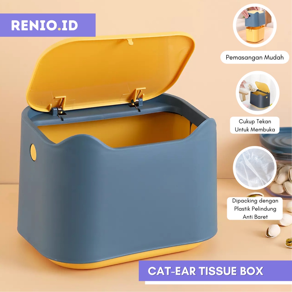 Jual Kotak Tempat Tissue Box Plastik Lucu Unik Renio Box Tempat Sampah ...