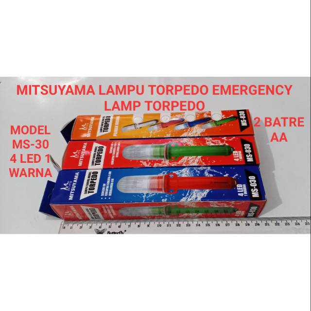Jual MITSUYAMA LAMPU TORPEDO 1 WARNA 4LED MS-030 EMERGENCY LAMP LAMPU SINYAL LAMPU KELIP ...