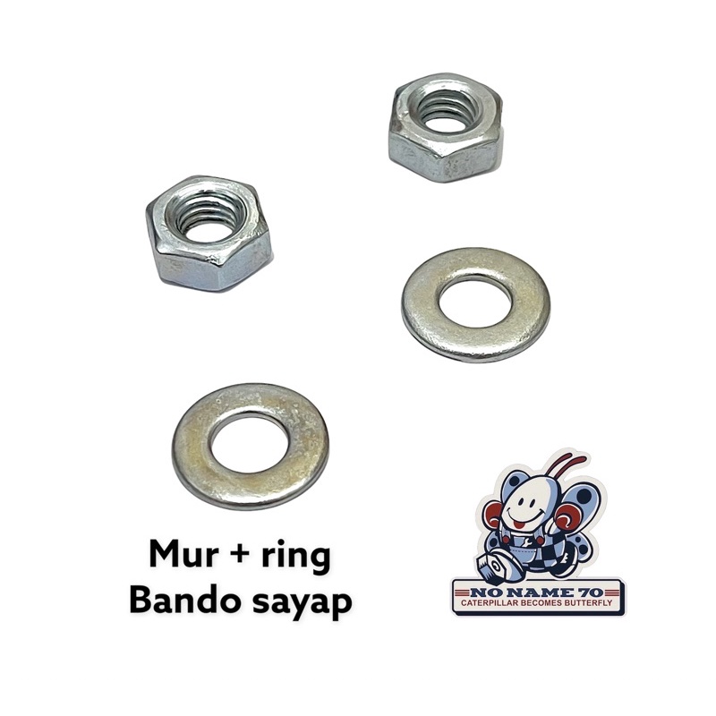 Jual mur dan ring bando sayap honda c50 c70 c90 c700 c800 supercup ...