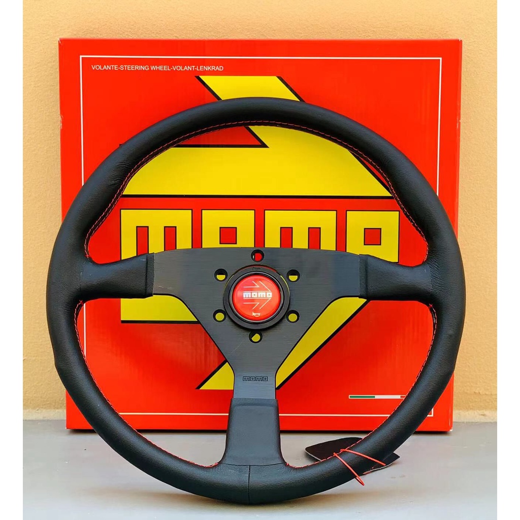 Jual Steer MOMO Montercarlo Red Horn Button | Shopee Indonesia