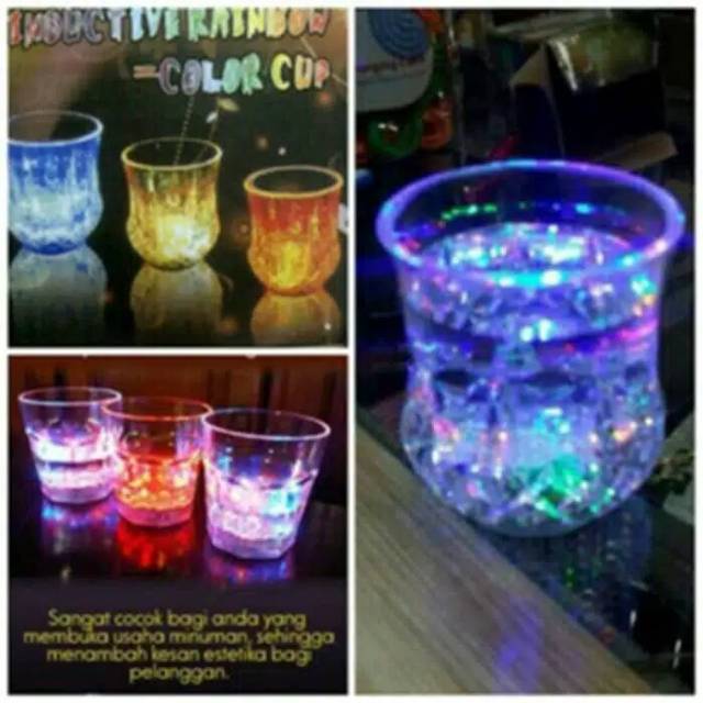 Jual GELAS LED SENSOR AIR LED BERUBAH WARNA KECIL CAFE DISKO VALENTINE ...