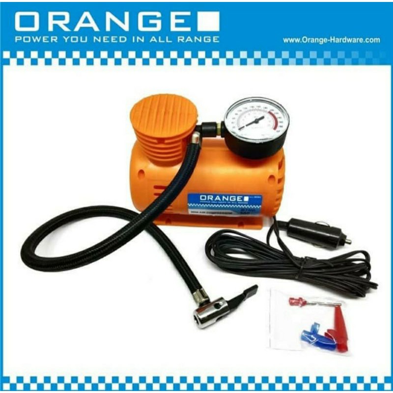 Jual ORANGE KOMPRESOR ANGIN MINI - DC 12V MINI AIR COMPRESSOR | Shopee ...