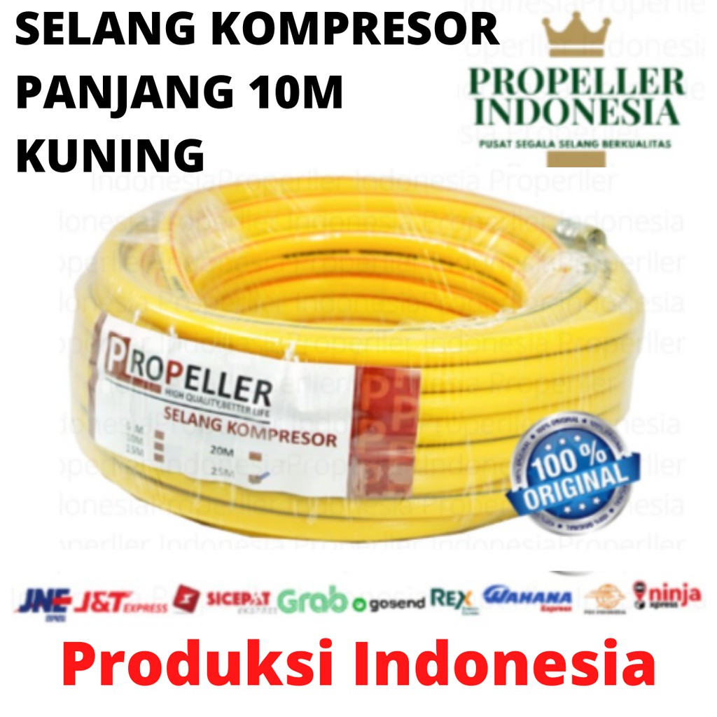 Jual Selang Paket Kompresor Kuning RHINOCEROS 10M Selang Kompresor ...