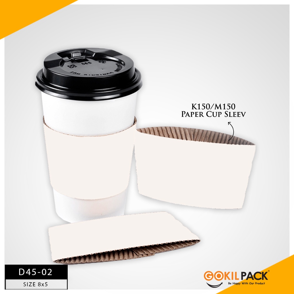 Jual GOKILPACK - Sleeve Gelas 8oz - Sleeve Kraft Paper Cup|Pegangan ...