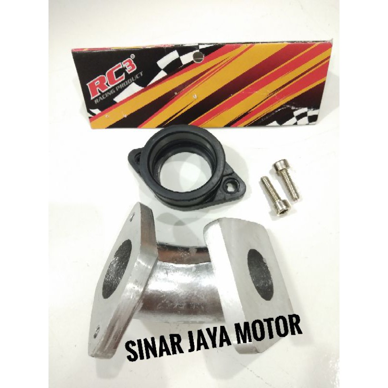 Jual Intake intek manifold Rc3 untuk motor bebek Jupiter z vega Supra Kharisma untuk pakai karbu ...