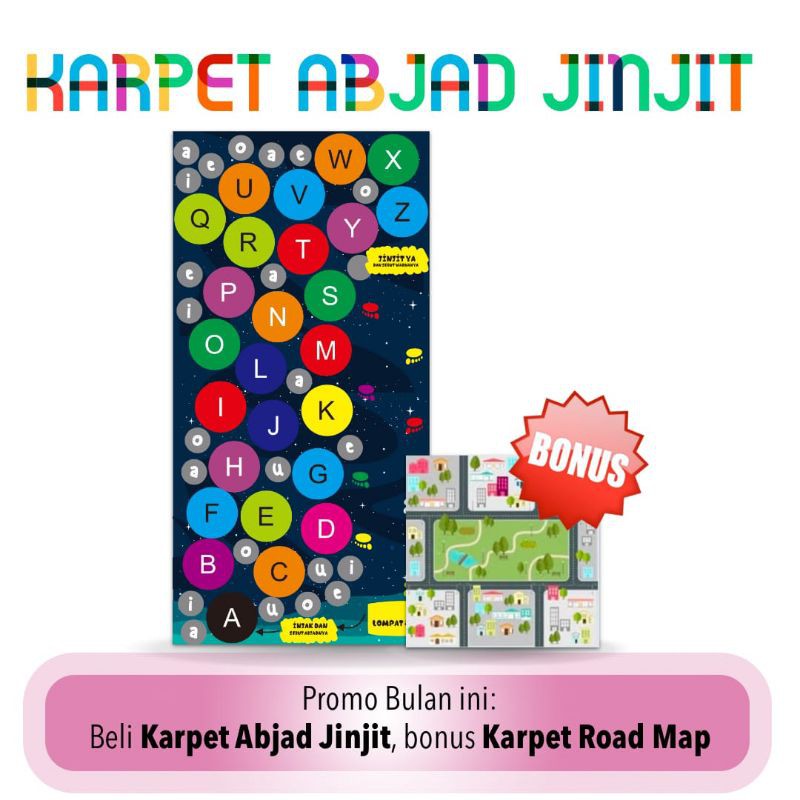 Jual Karpet abjad Jinjit/ karpet main /alas main /karpet sensorik ...