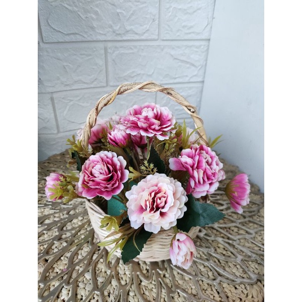 Jual Bunga keranjang anyam rotan | Shopee Indonesia