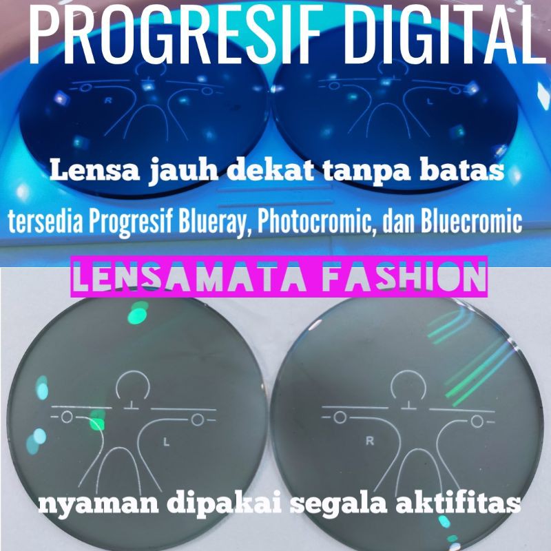 Jual Lensa Progresif Digital Jauh Dekat Tanpa Batas, tersedia Progresif ...