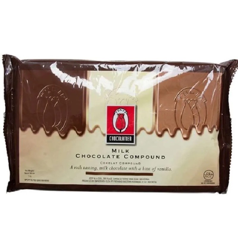 Jual Coklat Putih Compound Tulip White Chocolate Compound 1Kg | Shopee ...