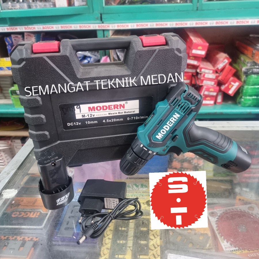Jual M-12V MESIN BOR LITHIUM BATERAI CORDLESS 12V 10mm M - 12 V MODERN ...