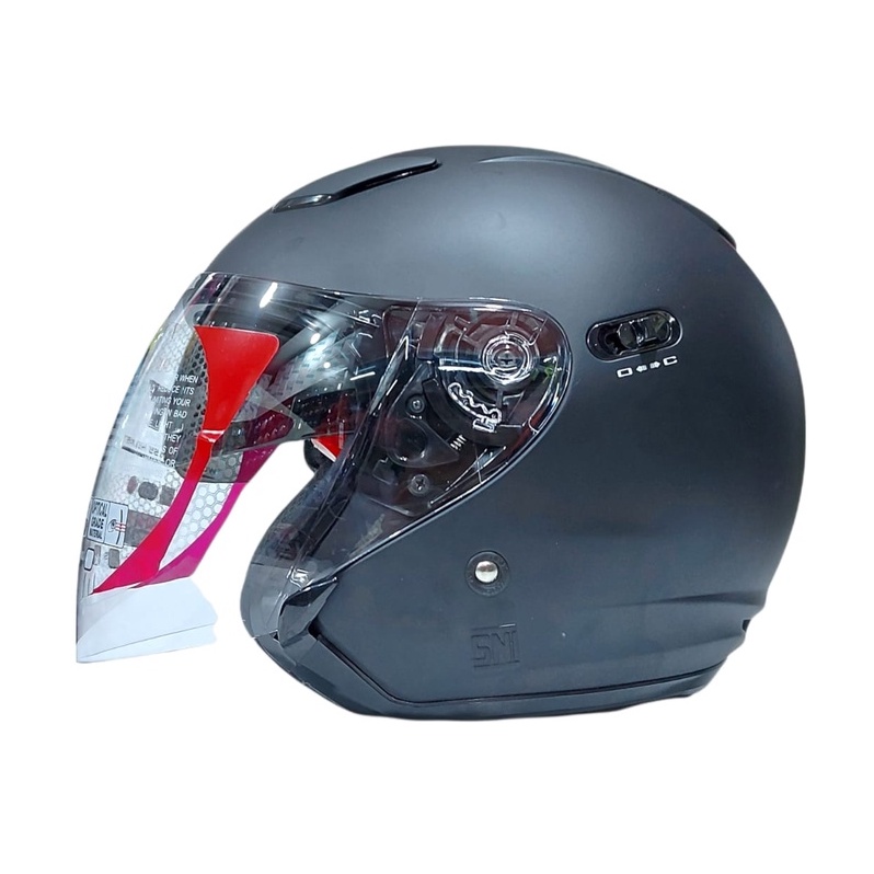 Jual ORIGINAL Helm KYT DJ MAXI Hitam Doff Half Face Double Visor ...
