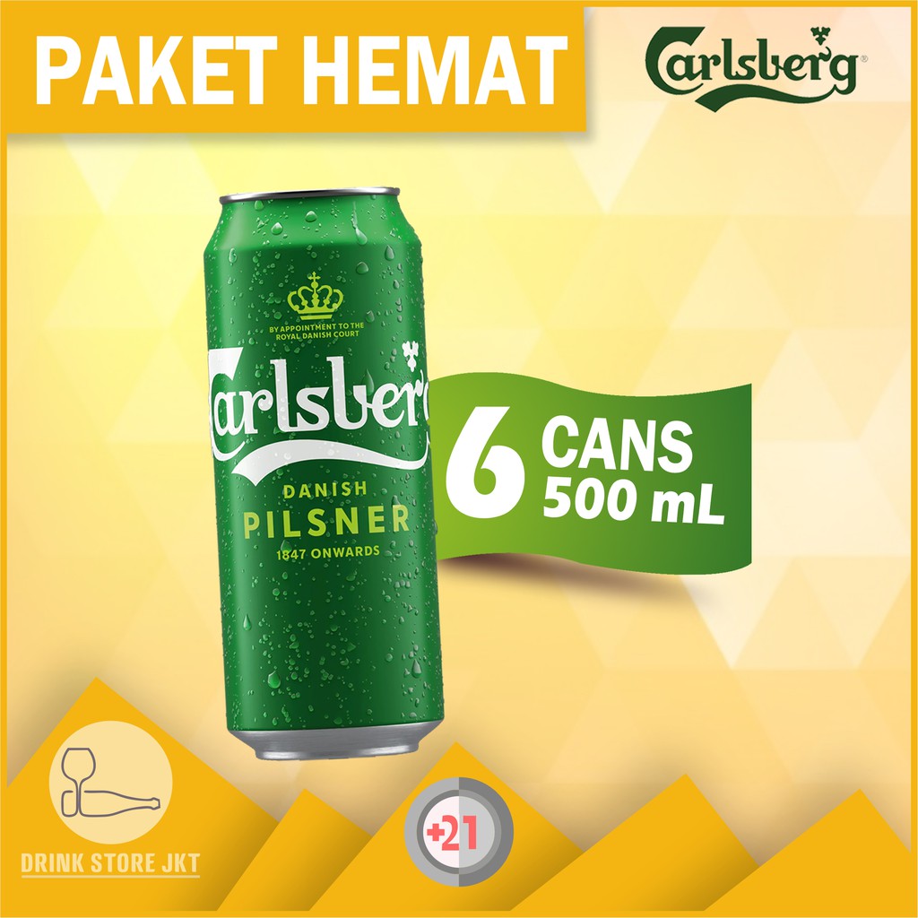Jual Paket Hemat - Carlsberg 6 Kaleng - [500mL] | Shopee Indonesia